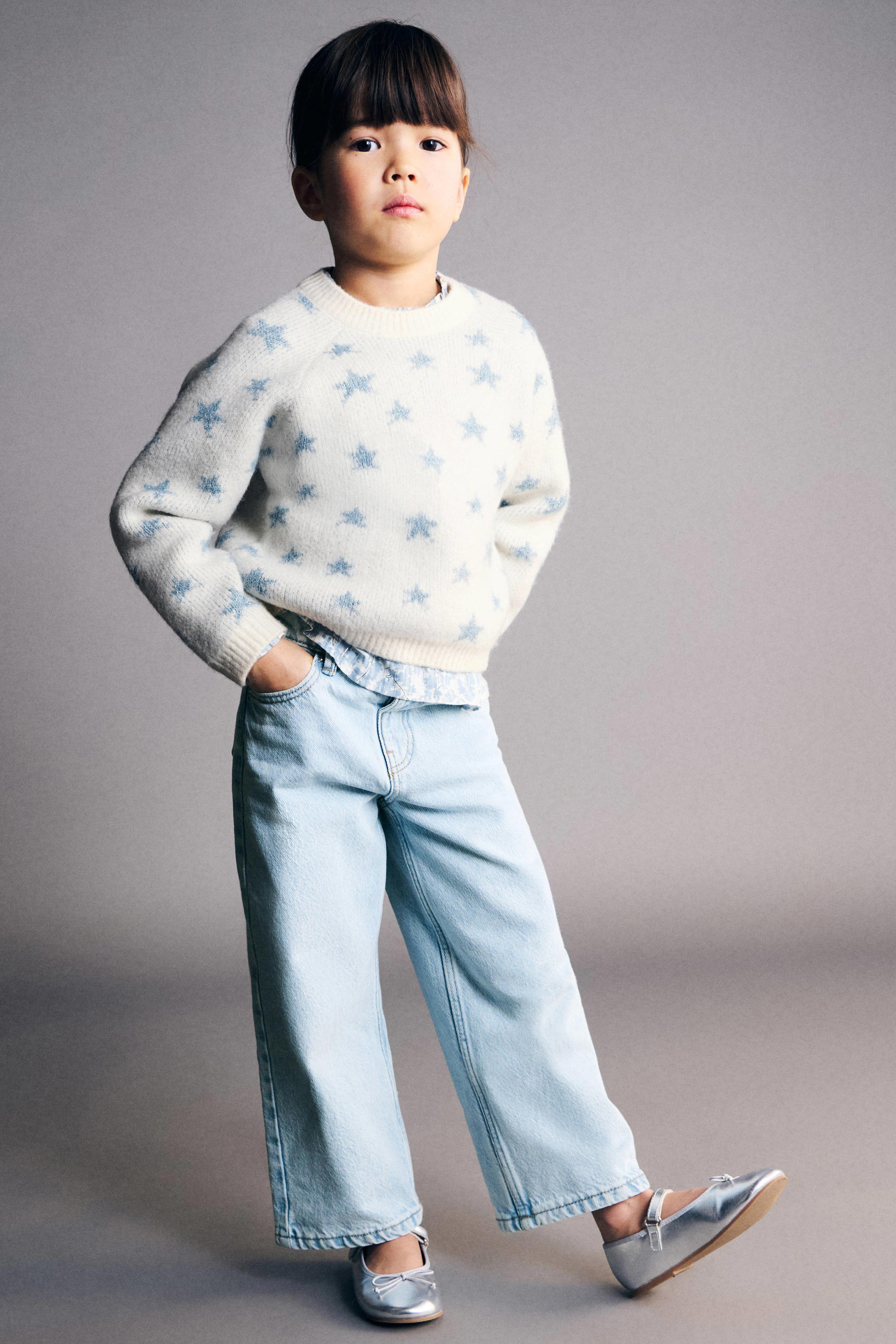 Mango Kids straight leg jeans light blue denim | wehkamp