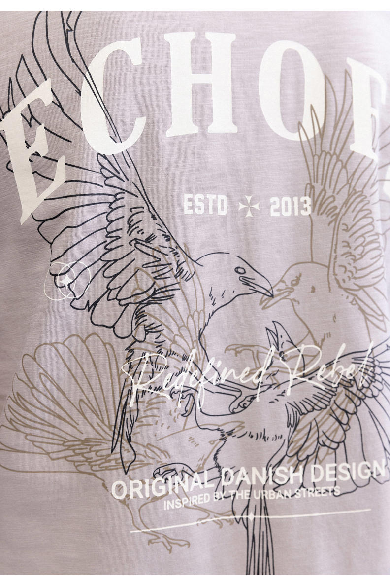Redefined Rebel regular T-shirt met backprint beige | wehkamp