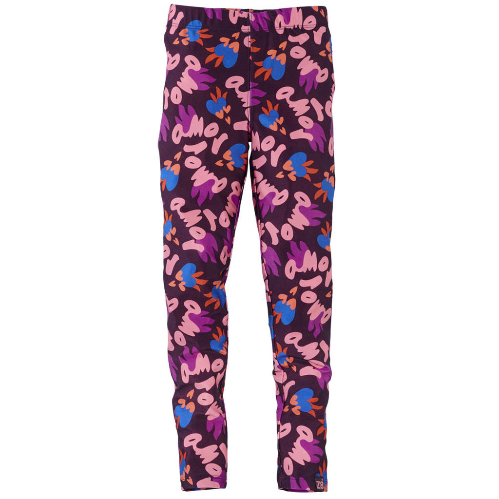 Z8 kids legging Mijs bordeaux/lichtroze/violet | wehkamp