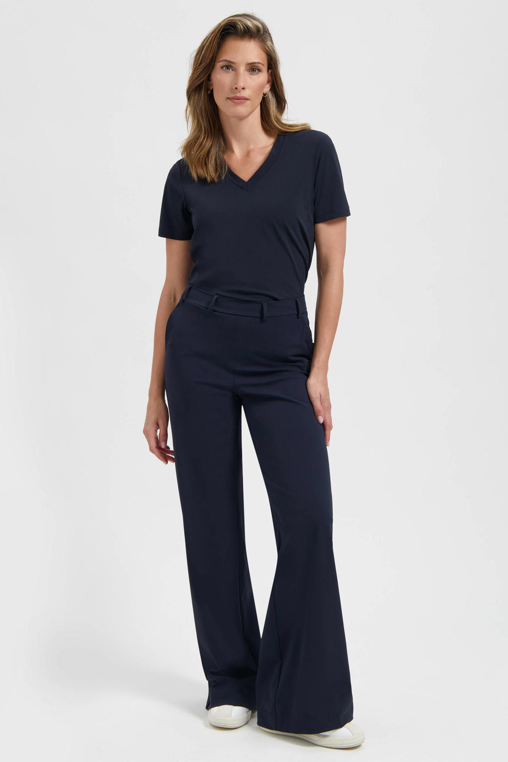 Lady Day flared high waist casual broek zwart | wehkamp