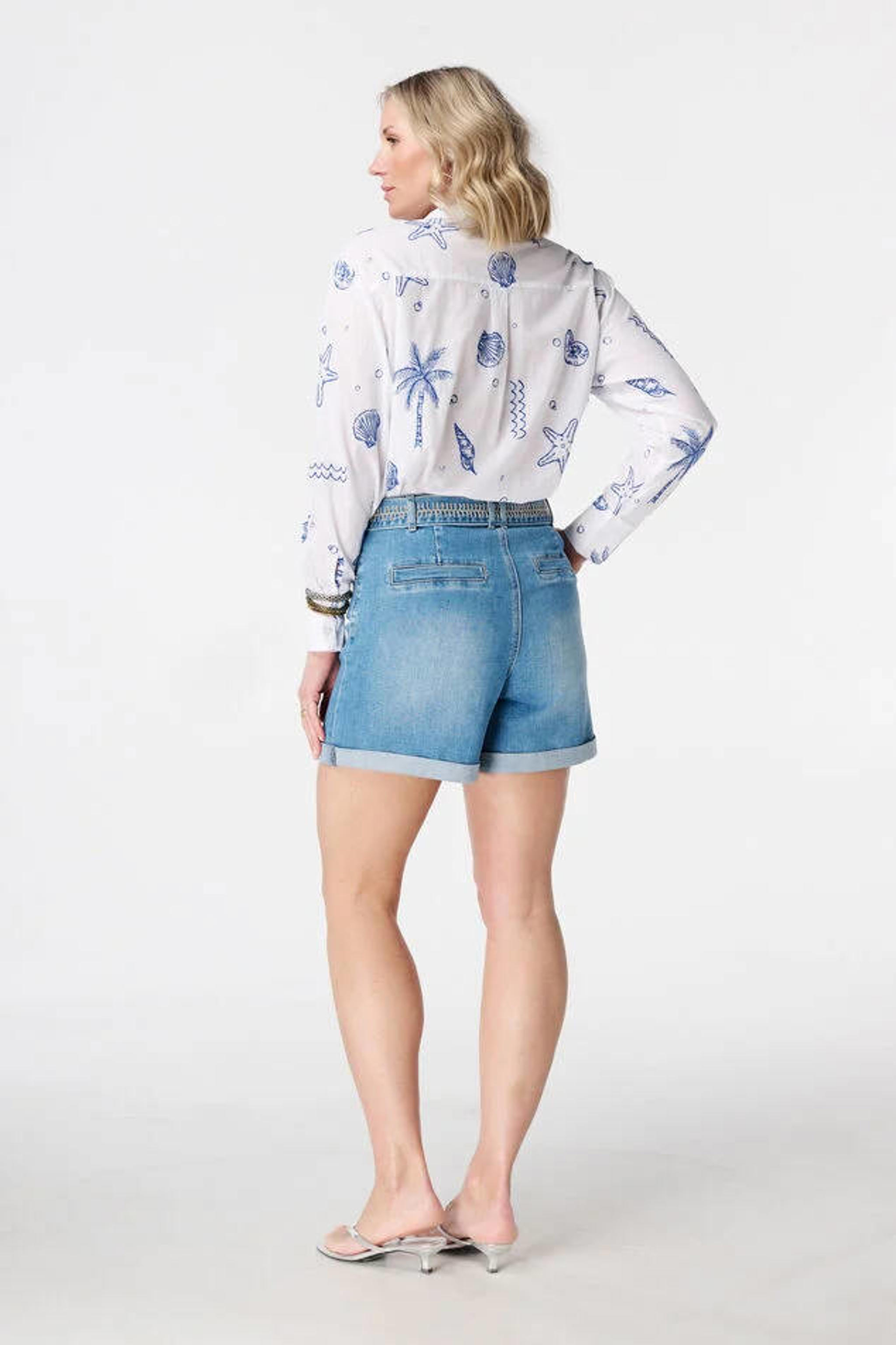MS Mode regular waist short medium blue denim | wehkamp