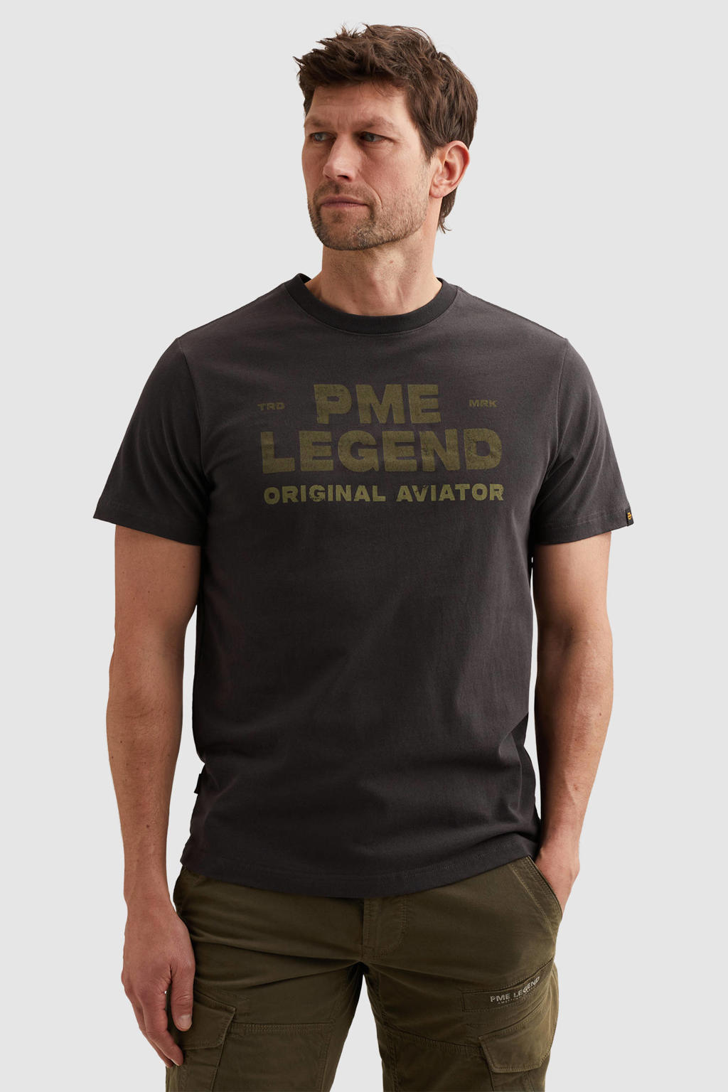 PME Legend regular fit T-shirt met logo - donkerbruin | wehkamp