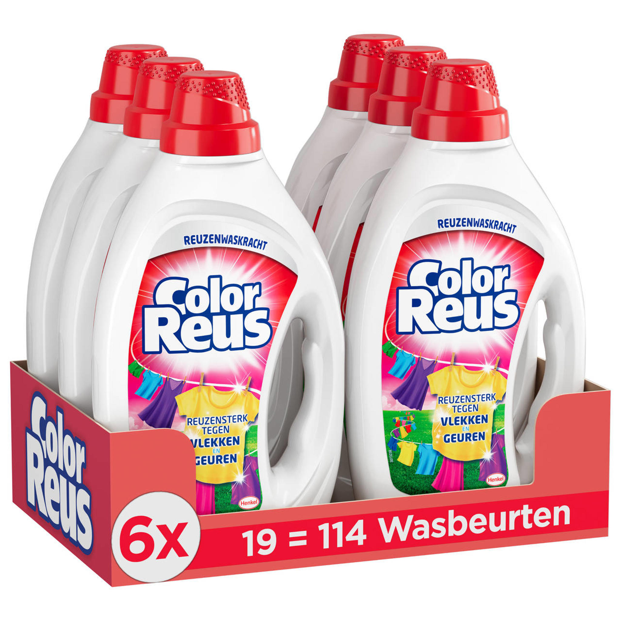 Witte-Reus Gel 855ml - 6 x 19 wasbeurten - 114 wasbeurten | wehkamp