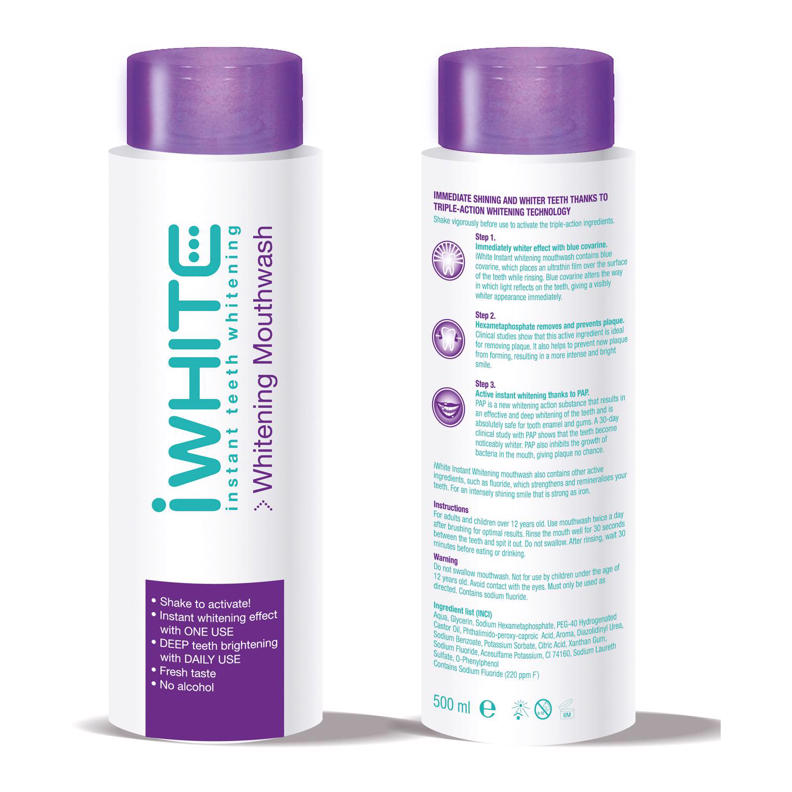 iWhite Instant Whitening Mondwater - 500ml | wehkamp
