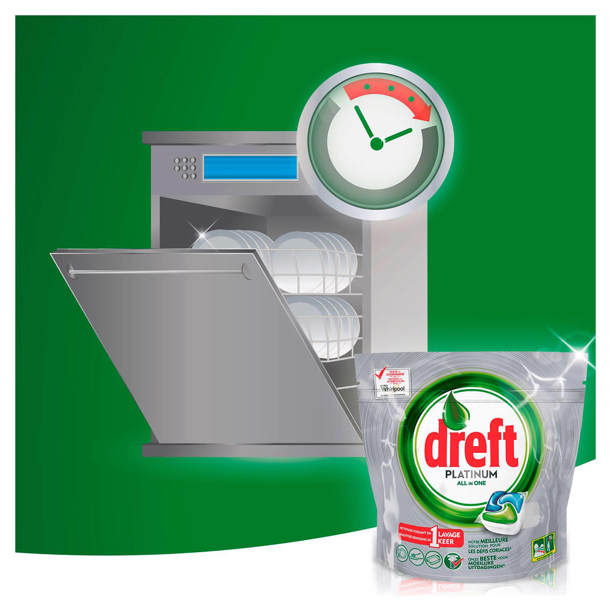 Dreft Platinum Regular vaatwastabletten - 110 stuks | wehkamp