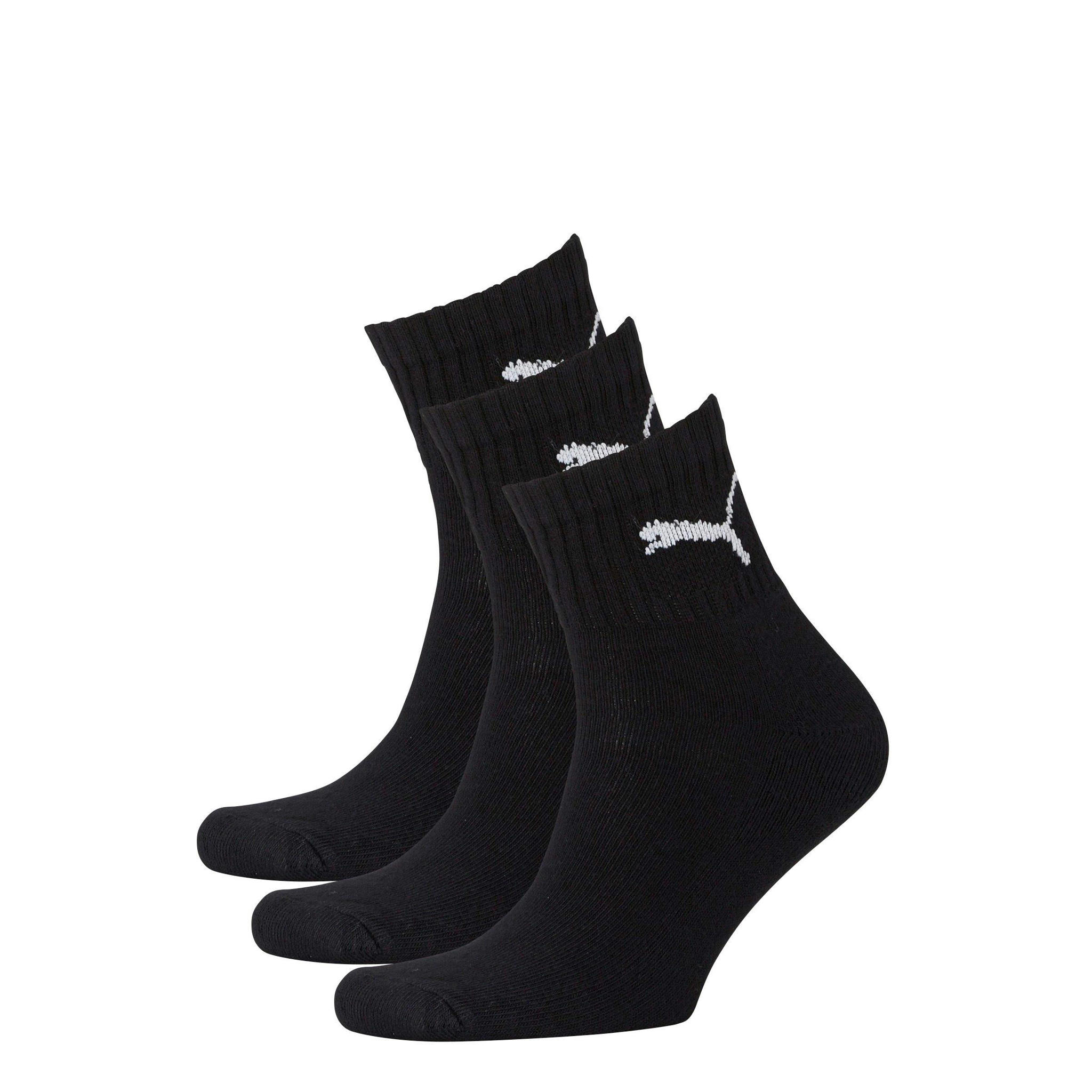 Puma sportsokken - set van 3 zwart | wehkamp