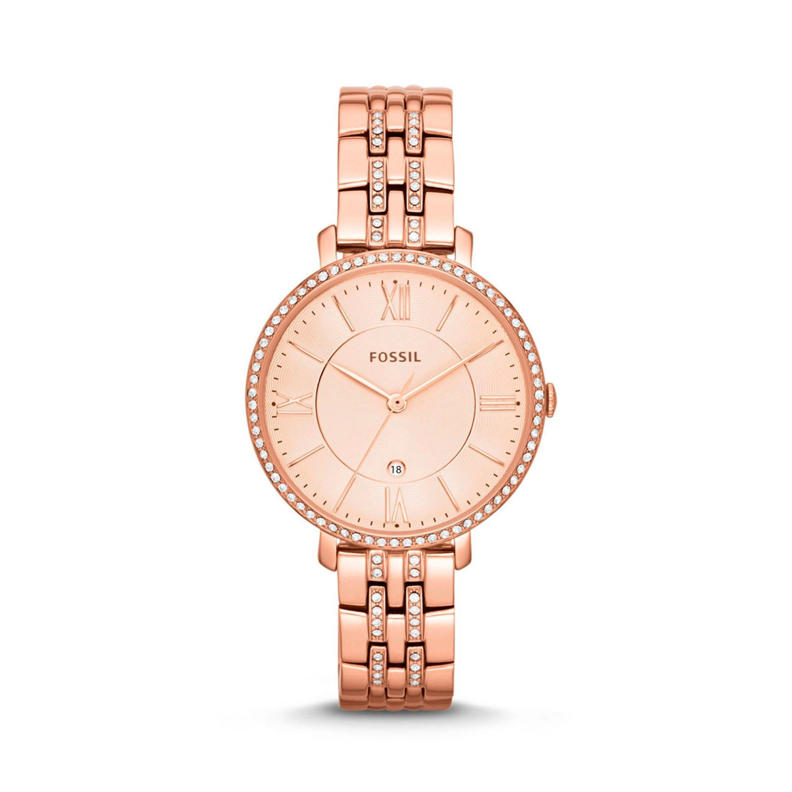 Fossil horloge ES3546 Jacqueline roségoudkleurig | wehkamp