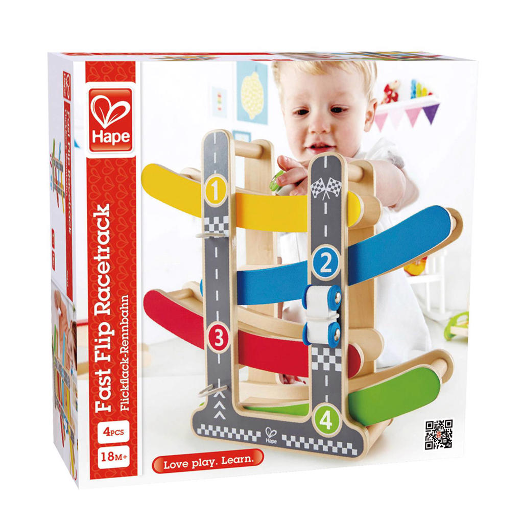 Hape houten Fast Flip autobaan | wehkamp