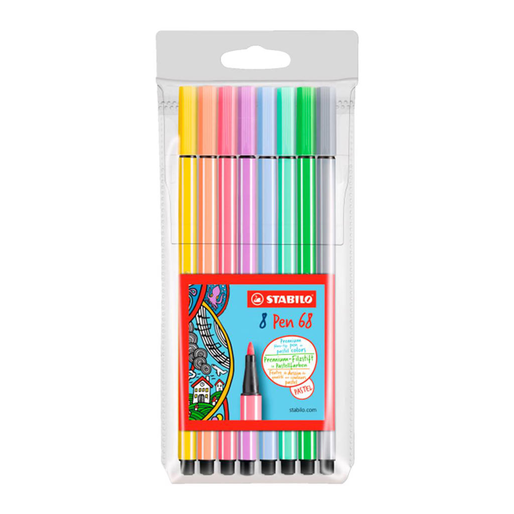 STABILO Premium Viltstift - Pen 68 - Speciale Etui - Met 8 ...