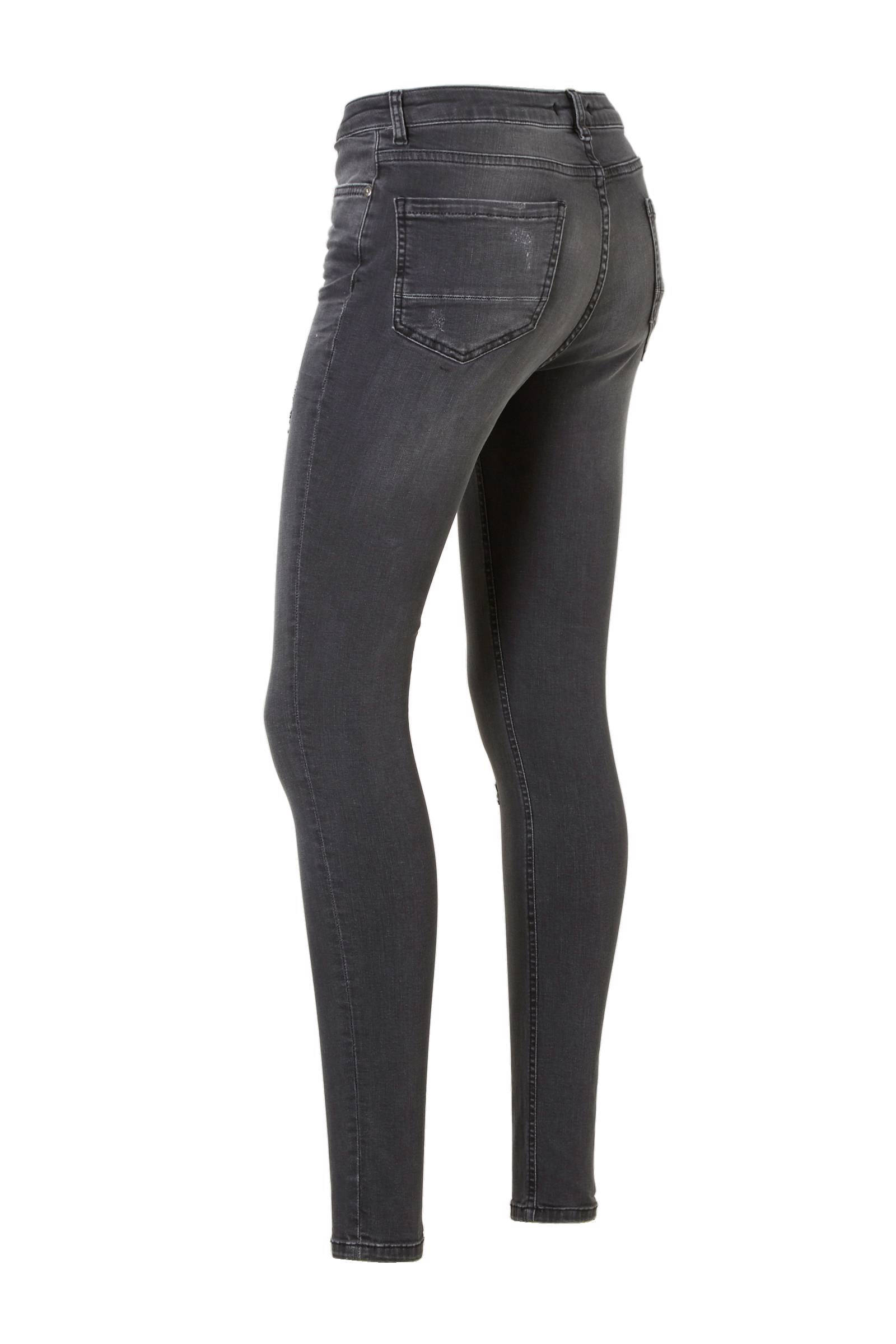 wehkamp super comfort skinny denim met destroy | wehkamp