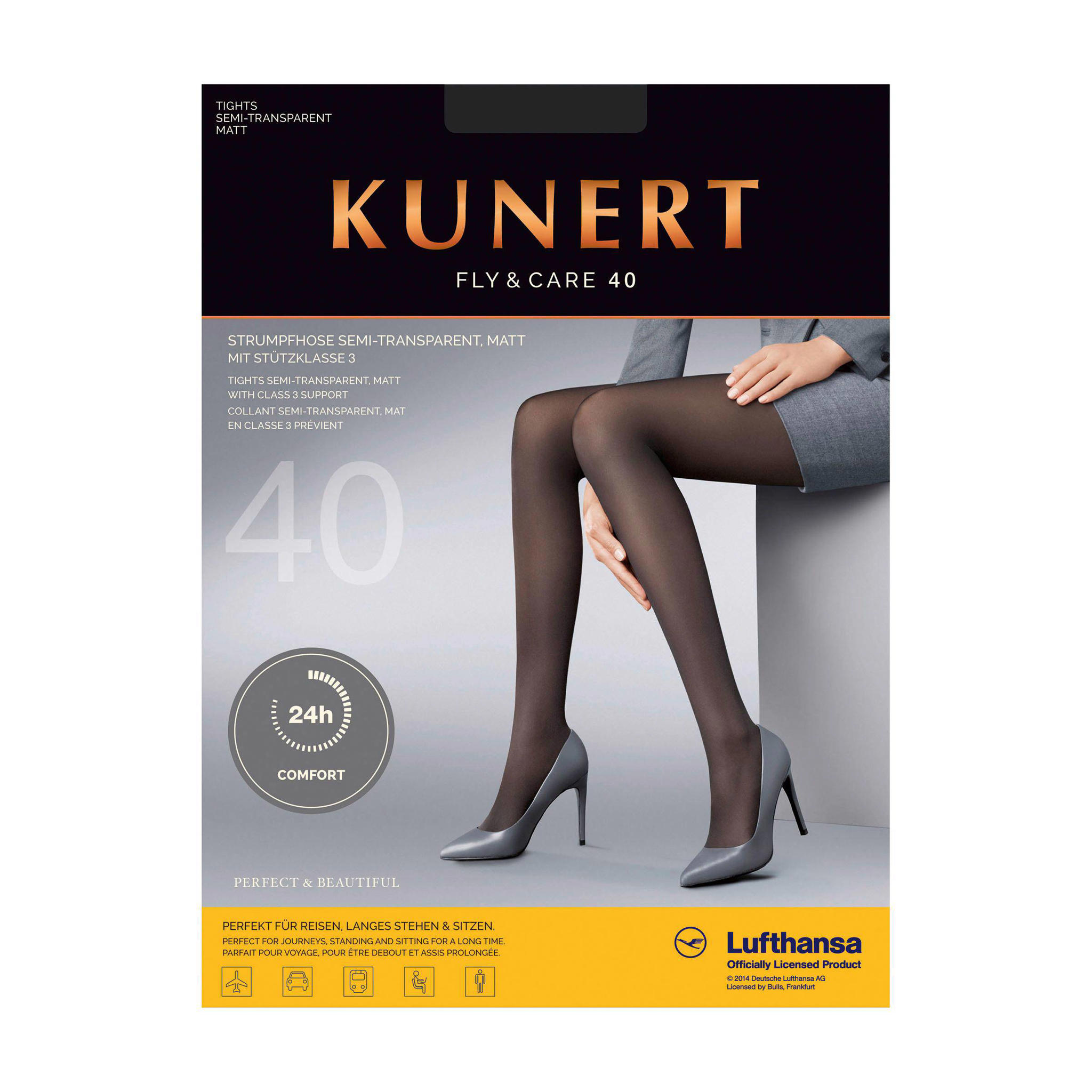 Kunert panty Fly & Care 40 denier zwart | wehkamp