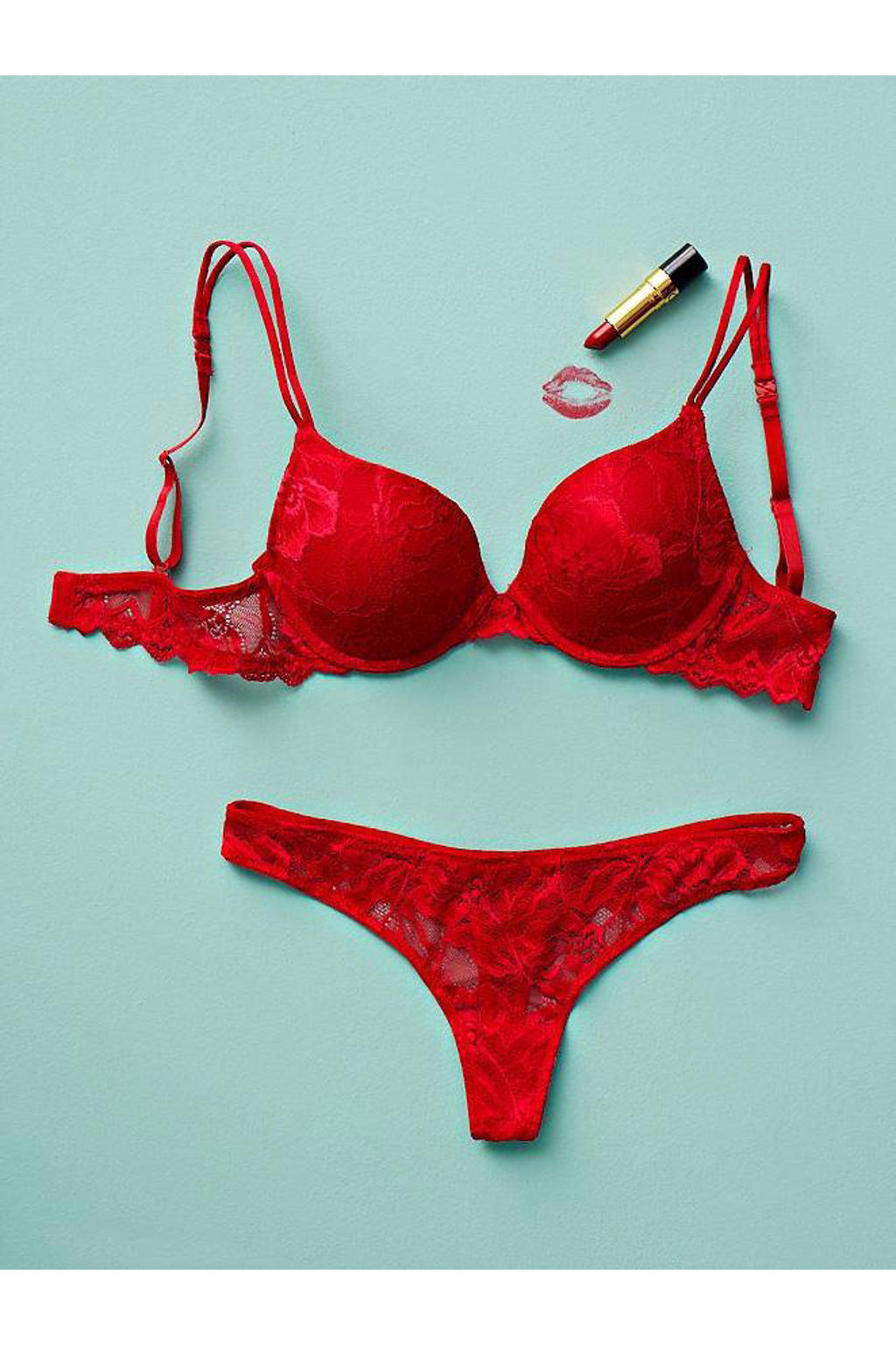 After Eden voorgevormde push-up bh Anna rood | wehkamp