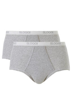 sloggi MEN Basic maxislip (set van 2) grijs | wehkamp