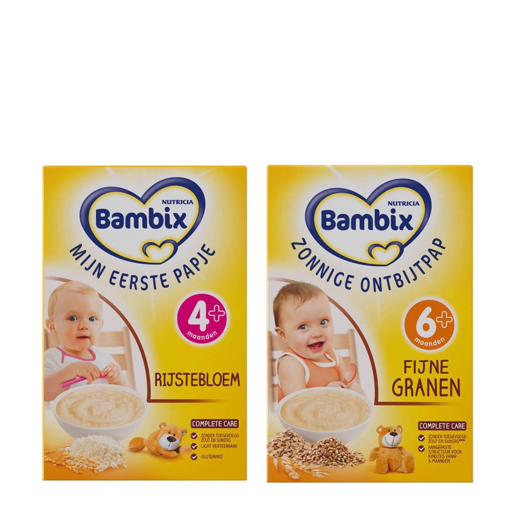 Bambix vanaf 4 maanden pakket - rijstebloem 4+ en fijne granen 6+ | wehkamp