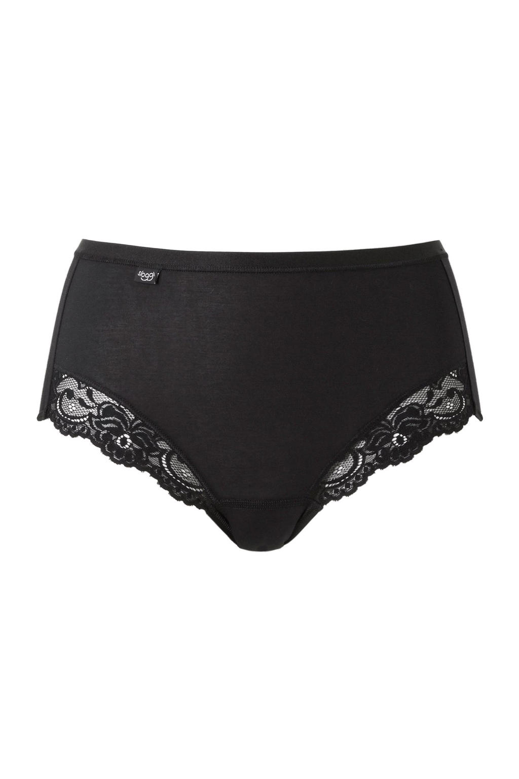 sloggi Romance maxislip met kant zwart | wehkamp