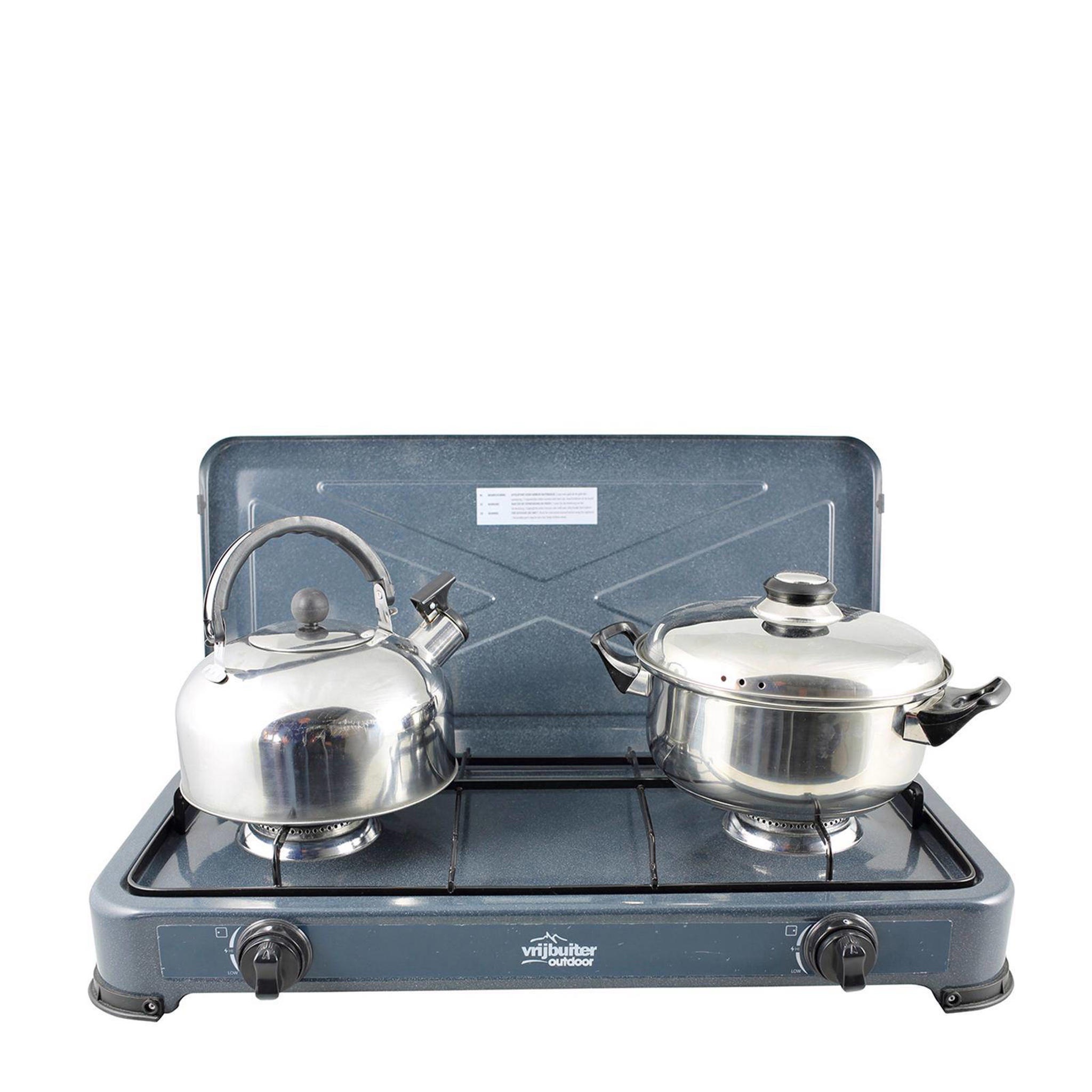 Vrijbuiter Outdoor Vesuvius 2 2-pits camping gasstel | wehkamp