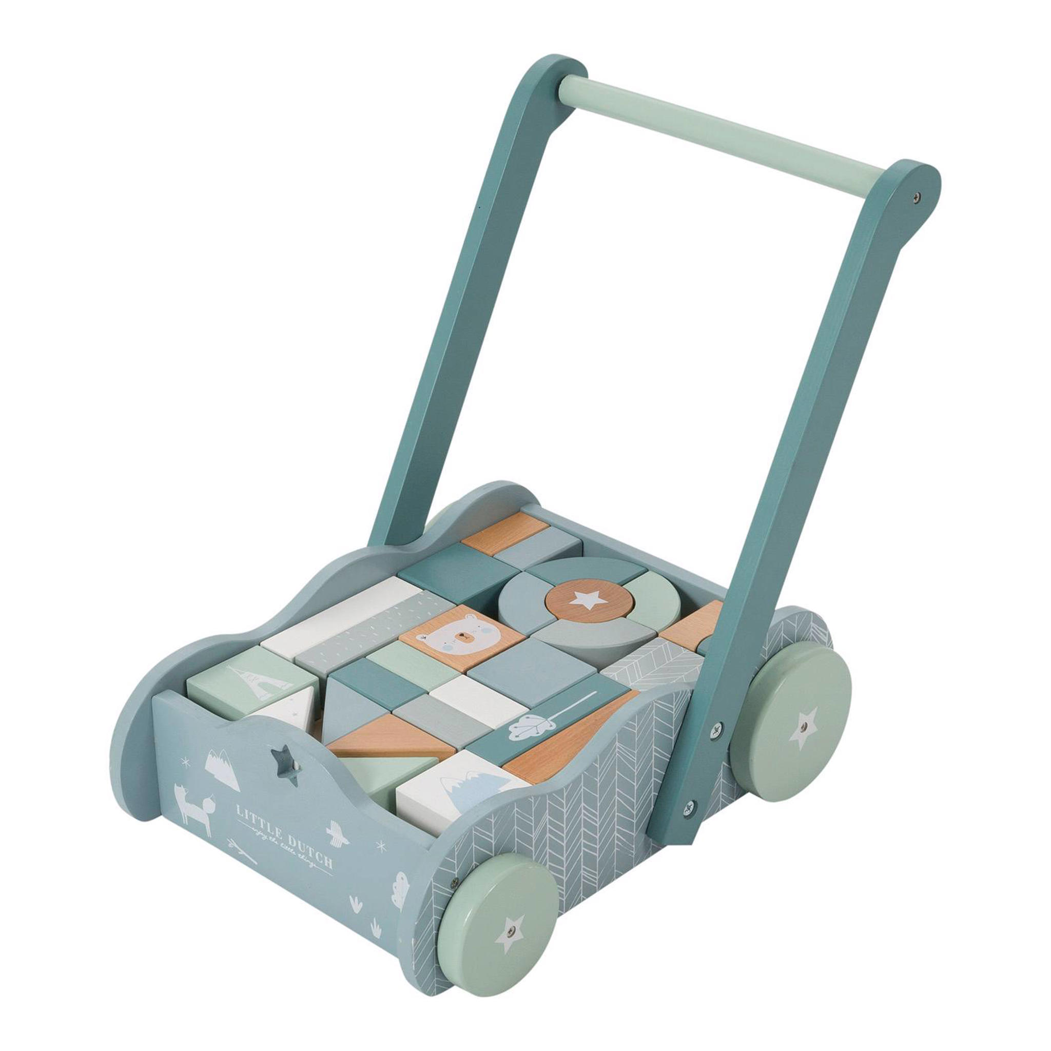 Little Dutch houten blokkenkar loopwagen | wehkamp
