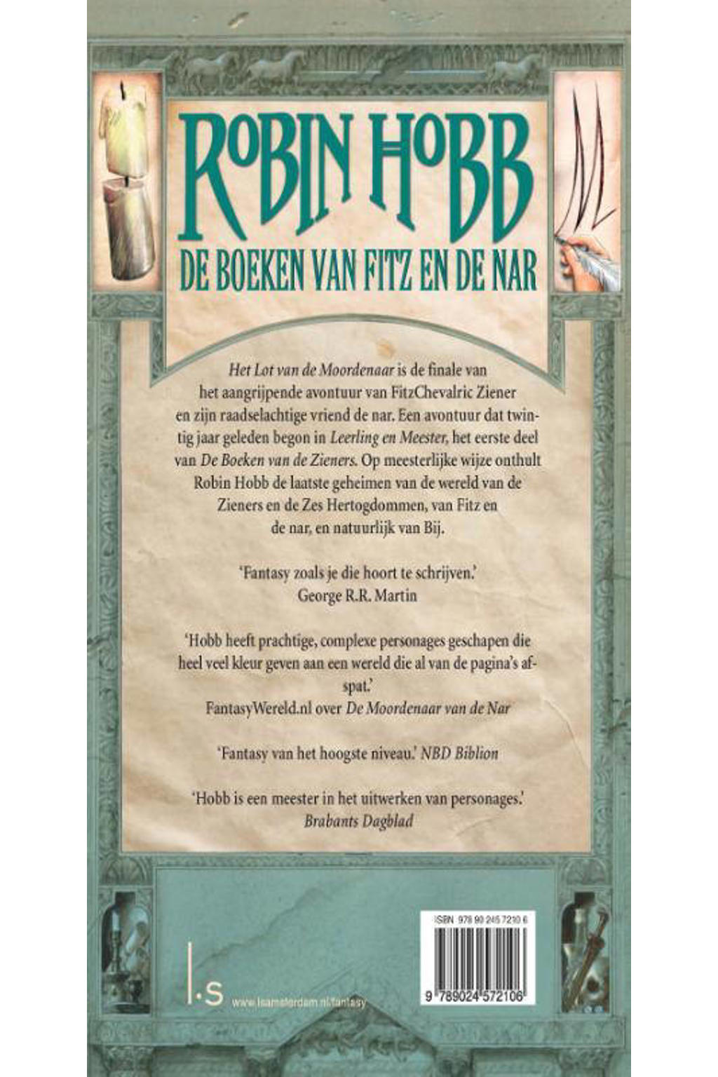 Robin Hobb De boeken van Fitz en de Nar: Het lot van de moordenaar ...