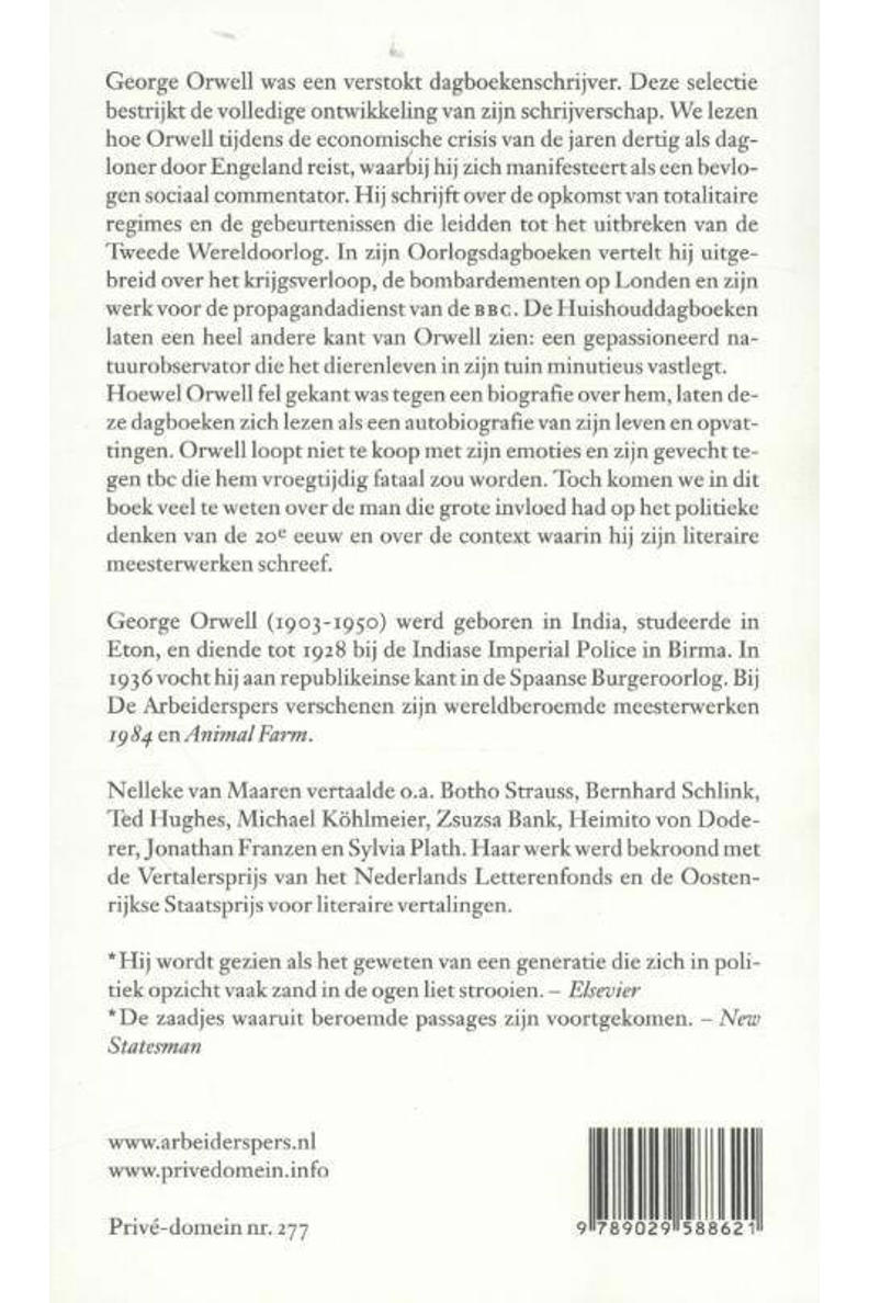 George Orwell Prive-domein: Dagboeken 1931-1949 | wehkamp