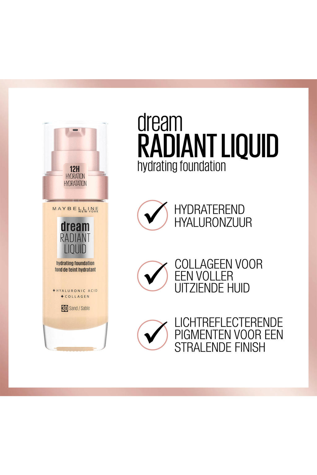 Maybelline New York Dream Radiant Liquid Foundation - 48 sun beige ...
