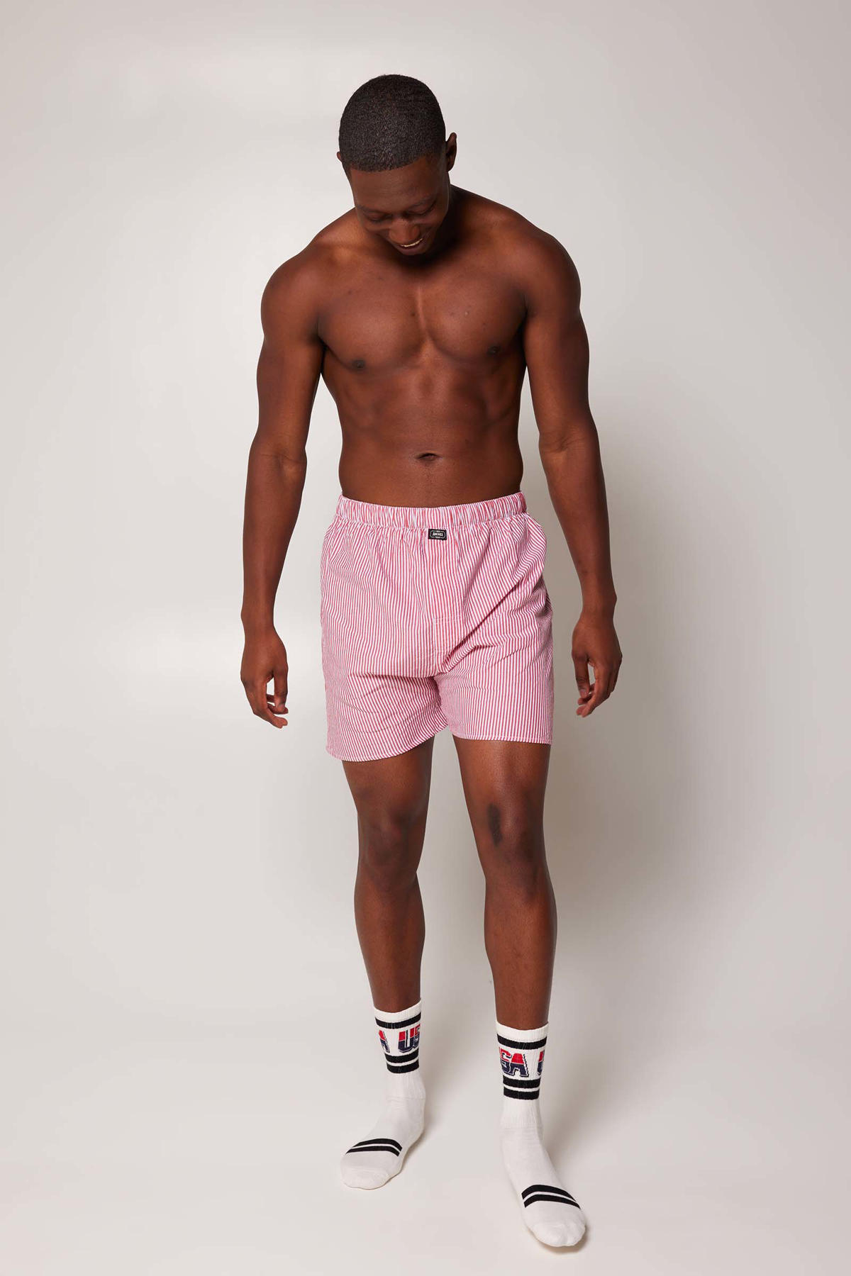 America Today wijde boxershort Thomas rood/wit | wehkamp