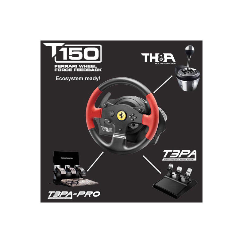 Thrustmaster T150 Force feedback Ferrari racestuur (PS4/PS3/PC) | wehkamp