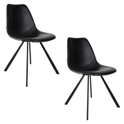Dutchbone Franky Velvet eetkamerstoel (set van 2) | wehkamp
