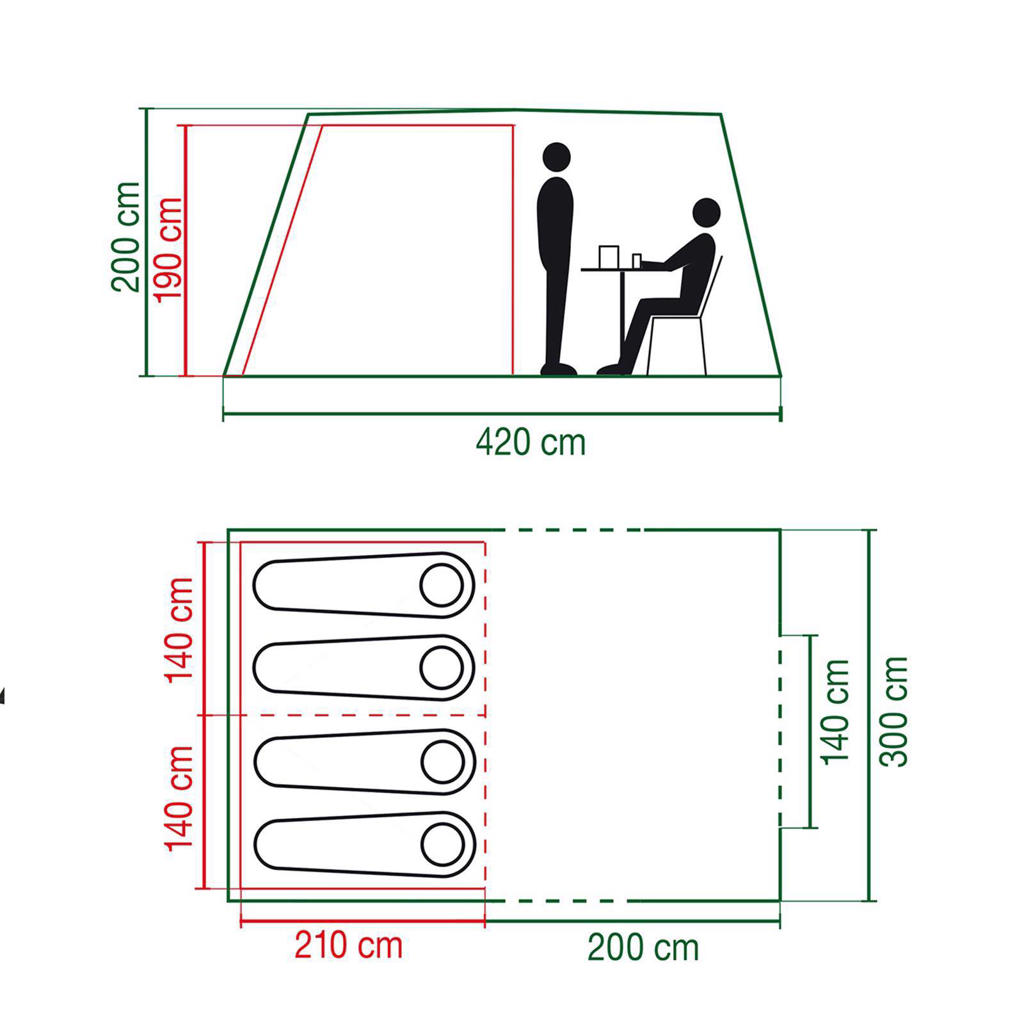 Coleman Cook 4-persoons tunneltent | wehkamp