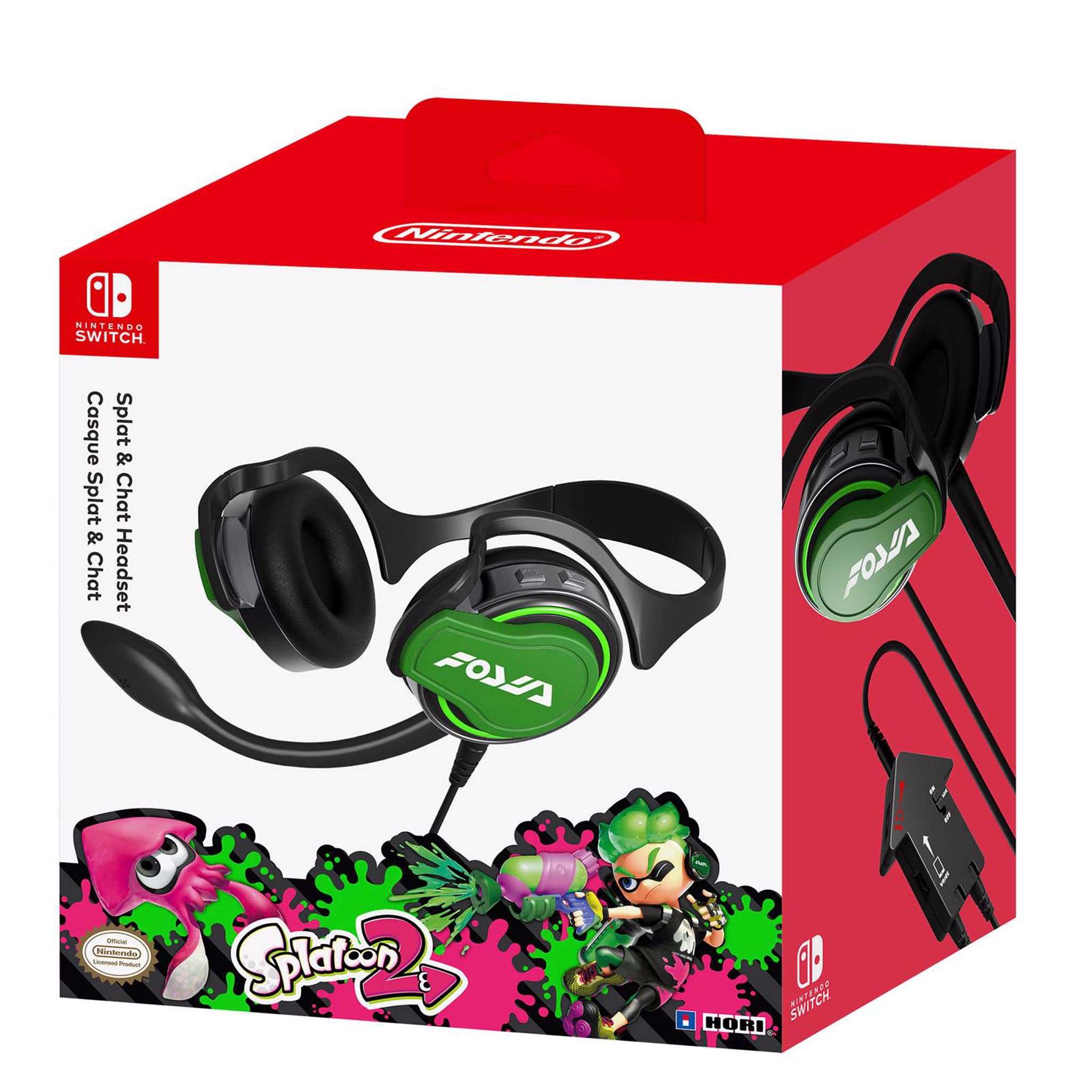 Hori Nintendo Switch Splatoon 2 Splat chat headset | wehkamp