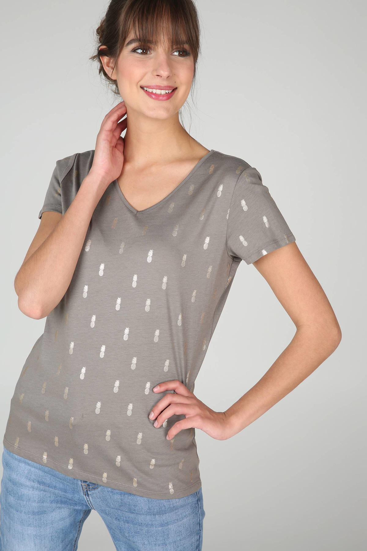Cassis T-shirt met ananas print | wehkamp