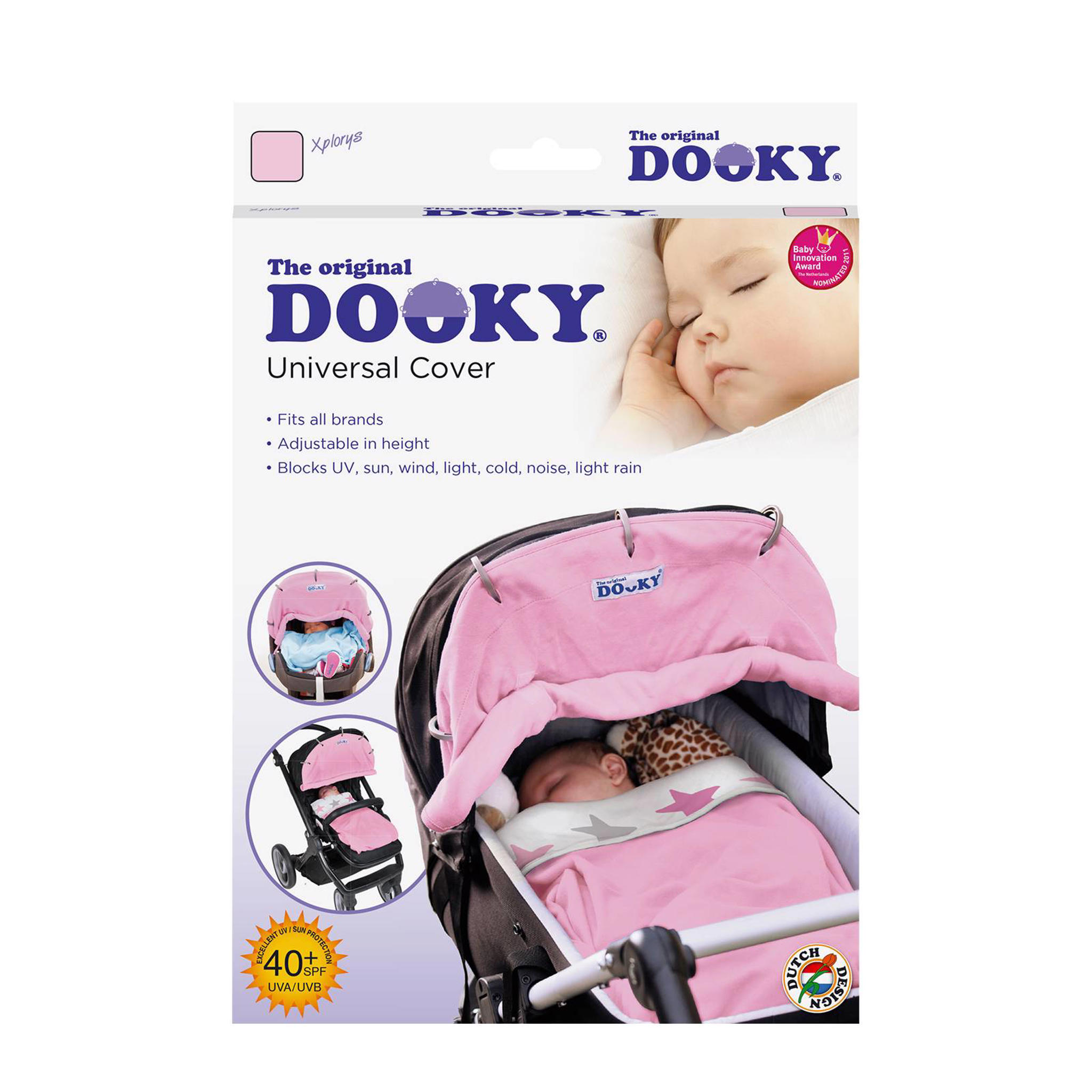 Dooky Uni Cover beschermdoek baby roze | wehkamp