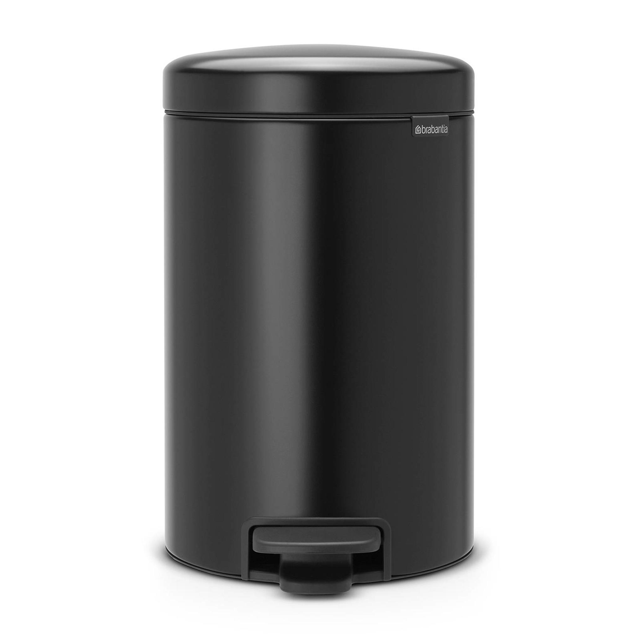 Brabantia NewIcon Prullenbak - 12 l - Matt Black | wehkamp