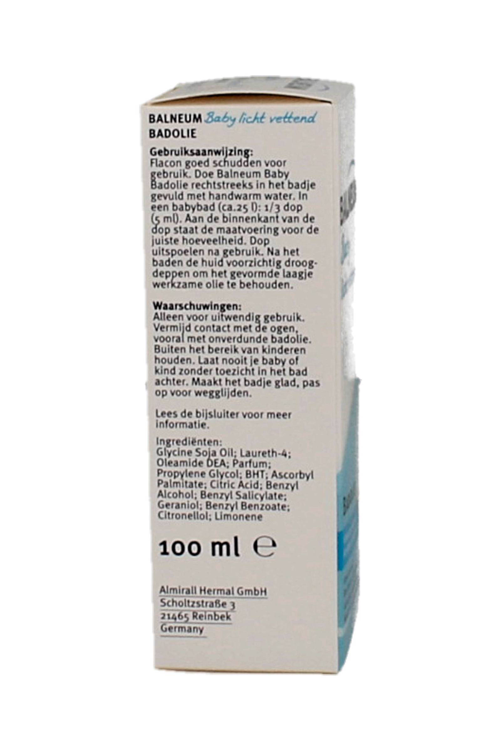 Balneum baby licht vettend badolie 100 ml | wehkamp