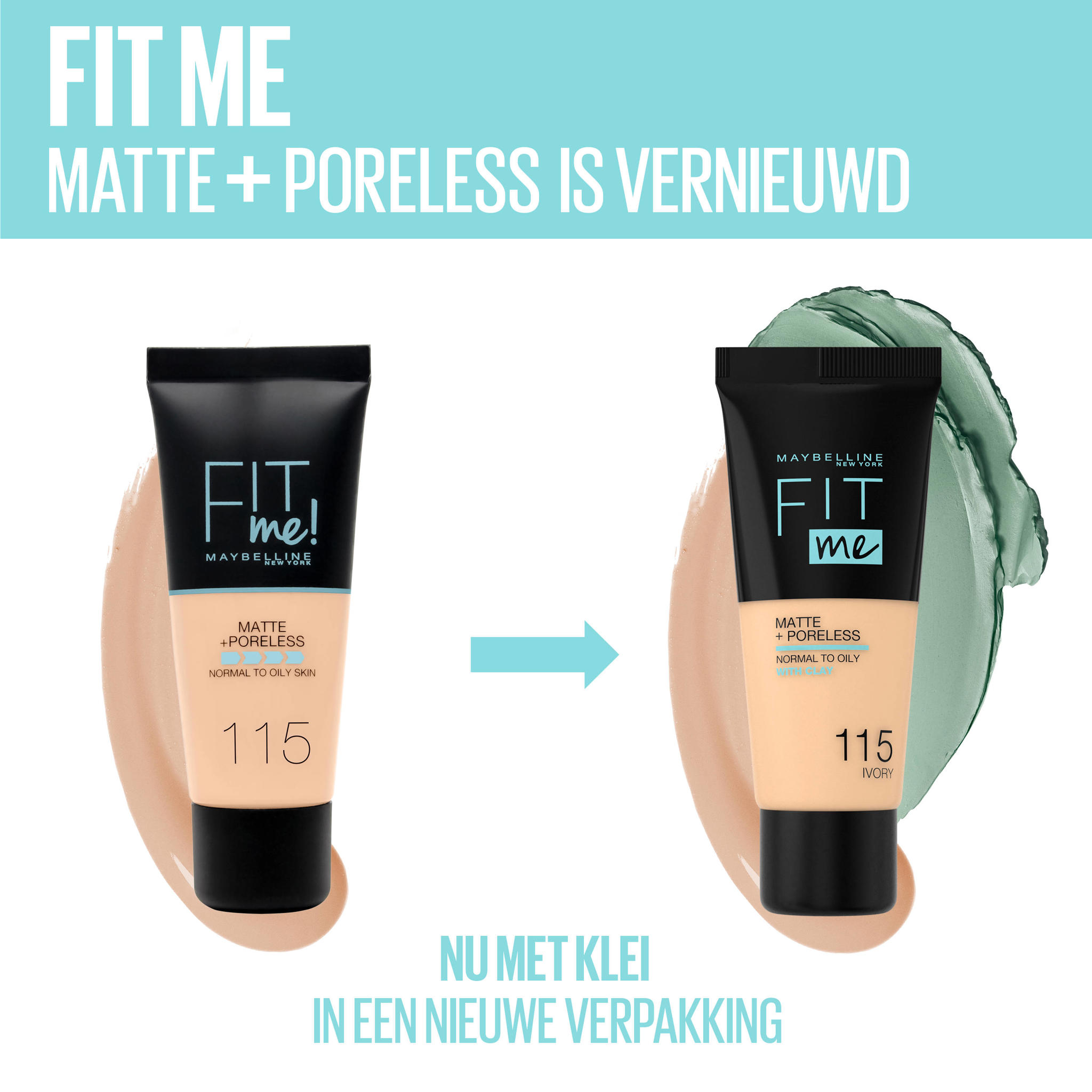Maybelline New York Fit Me! Matte + Poreless liquid foundation - 115 ...