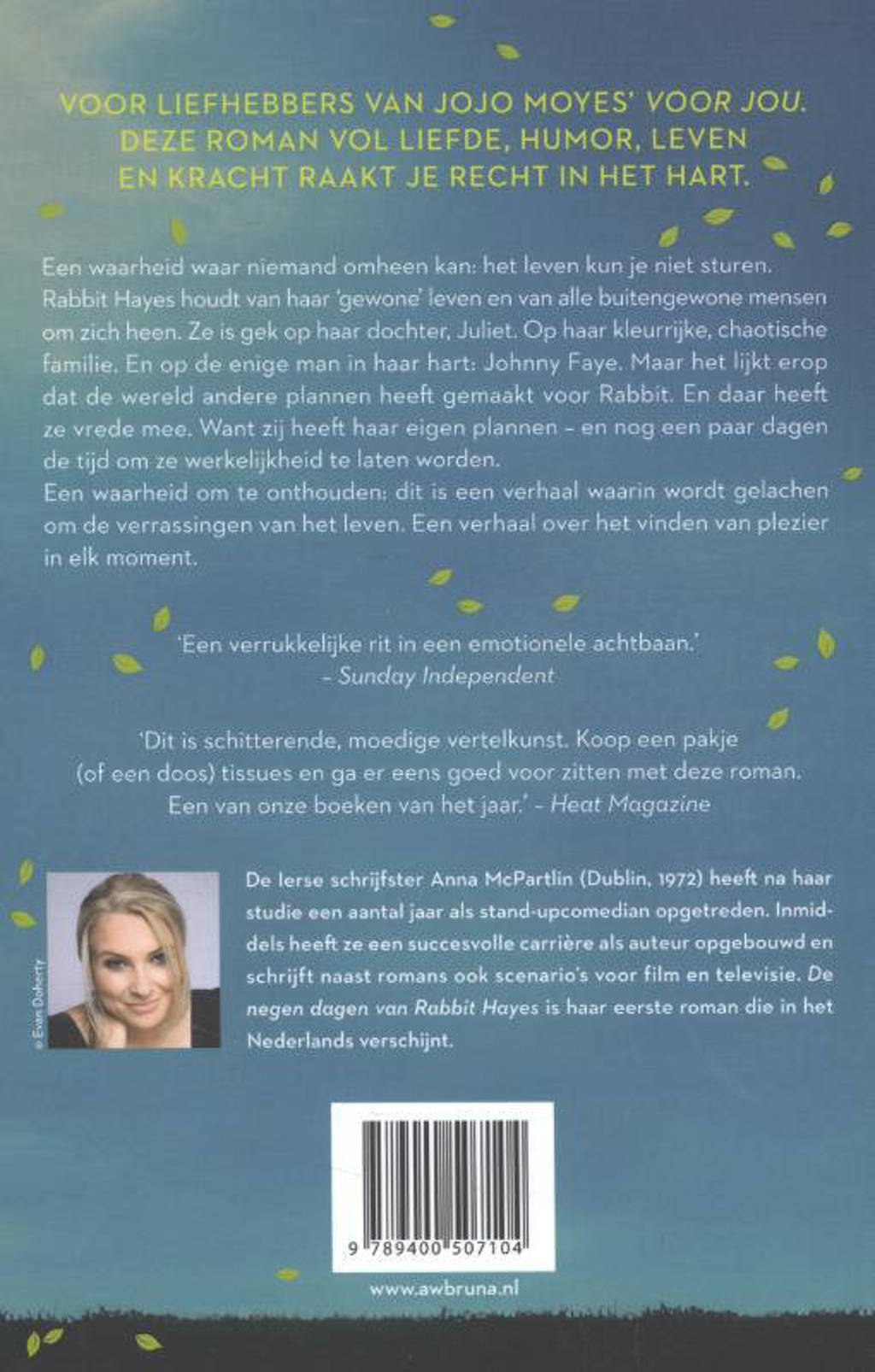 Anna McPartlin De negen dagen van Rabbit Hayes | wehkamp