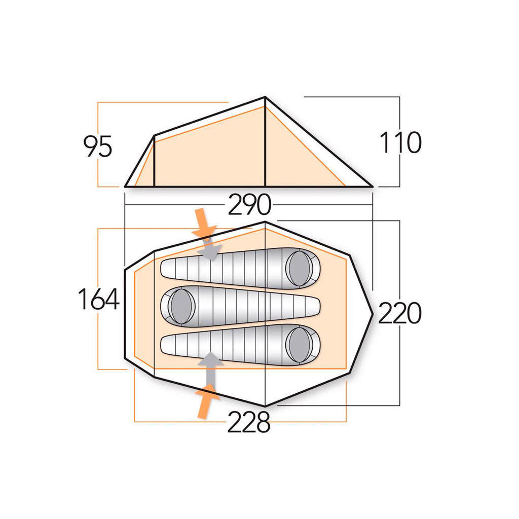 Vango Banshee 300 3-persoons koepeltent | wehkamp