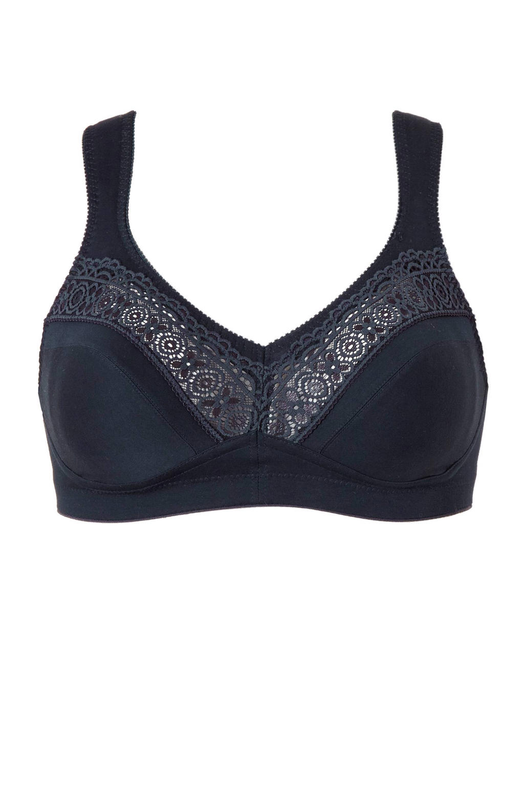 Swegmark niet-voorgevormde bh zonder beugel Cotton Stars donkerblauw ...