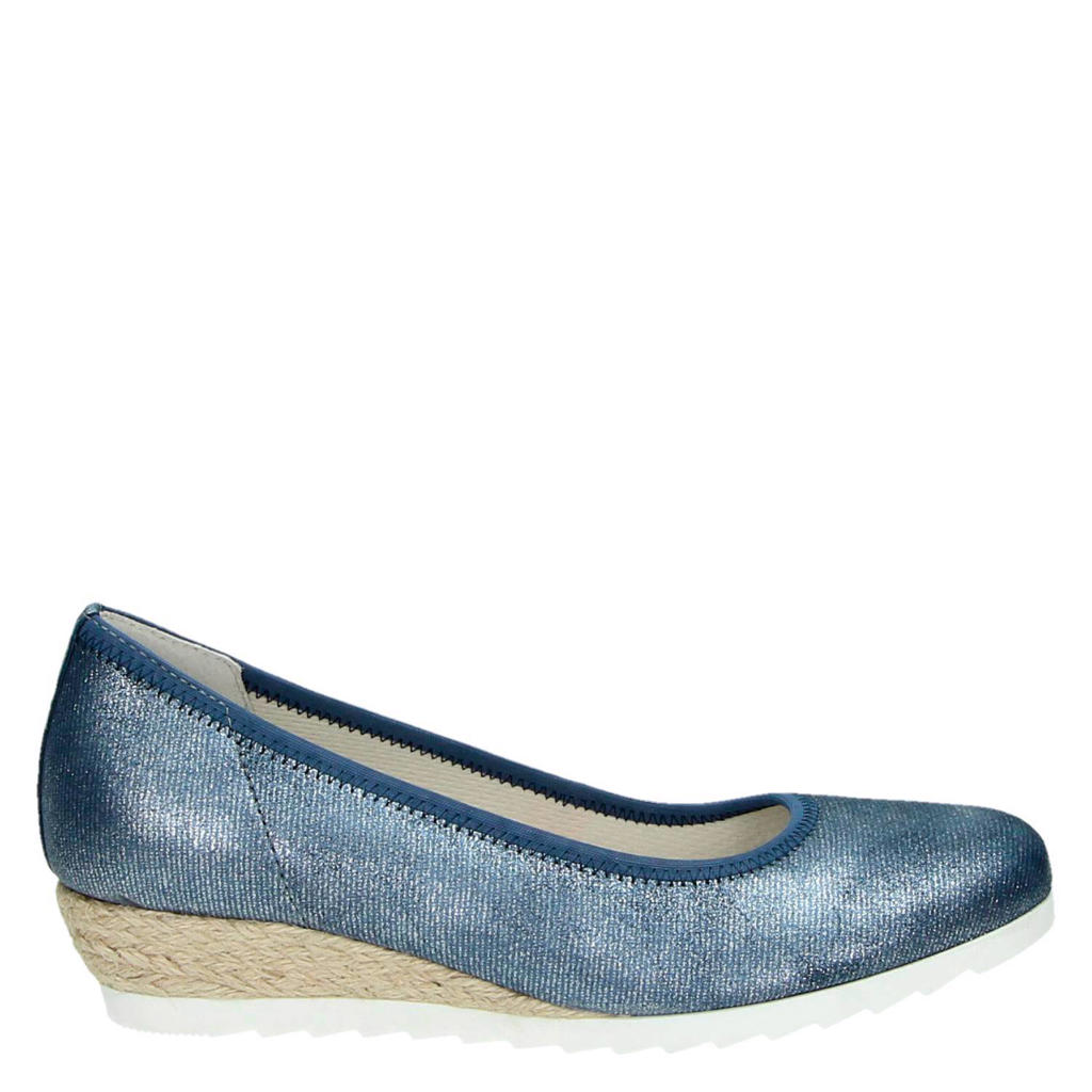 Gabor metallic suède espadrilles | wehkamp