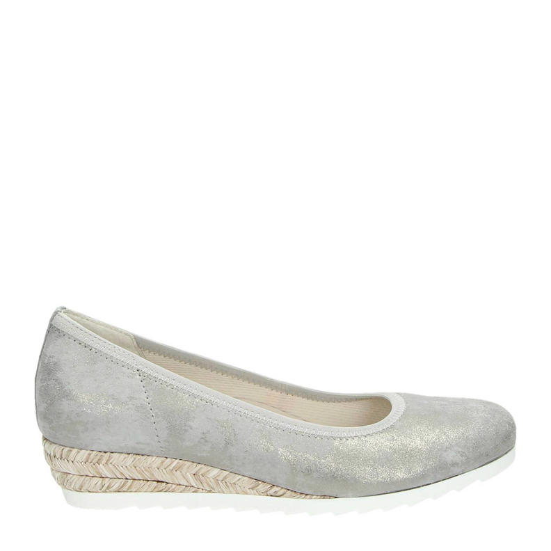Gabor metallic suède espadrilles | wehkamp