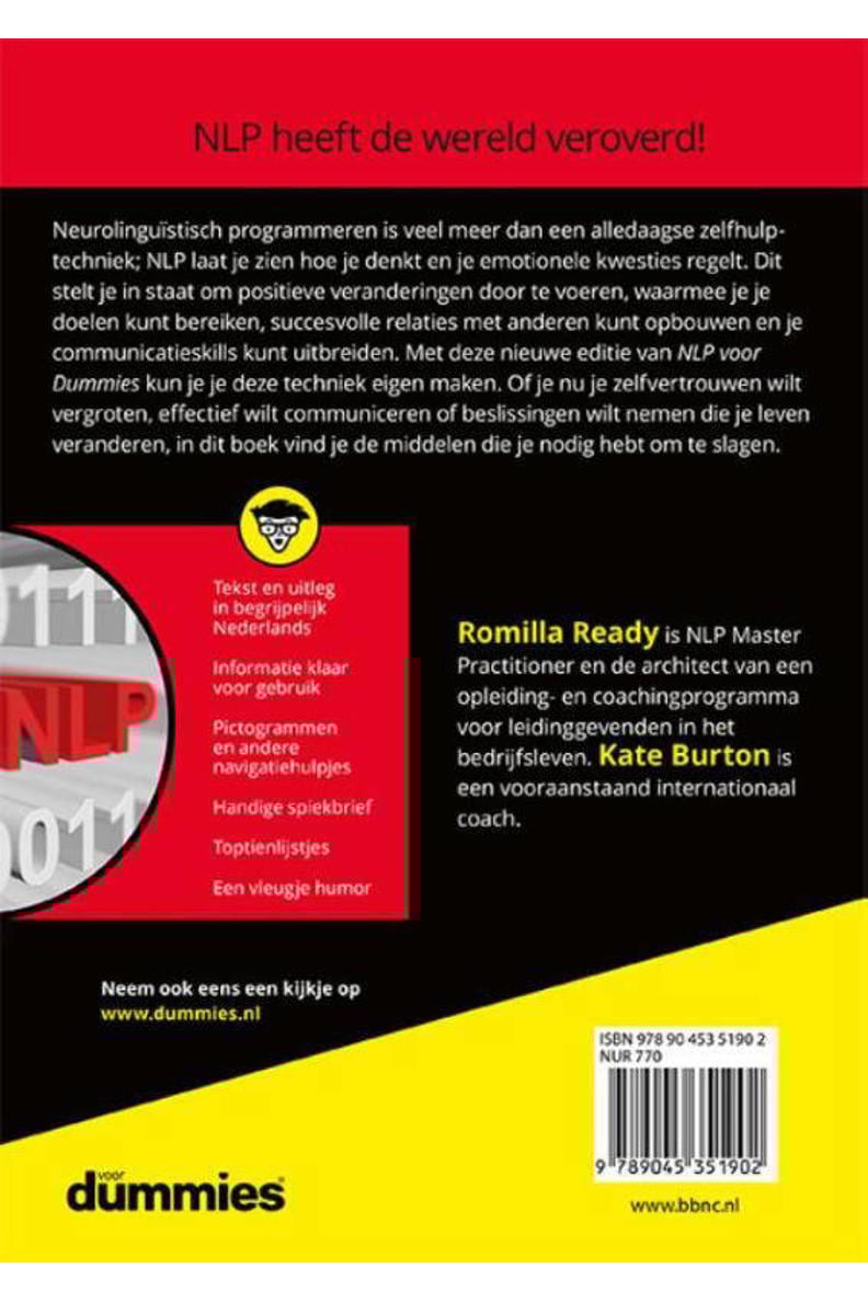 Romilla Ready en Kate Burton Voor Dummies: NLP voor dummies | wehkamp Romilla Ready en Kate Burton Voor Dummies: NLP voor dummies | wehkamp
