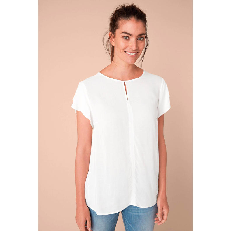 TRIANGLE top met volant wit | wehkamp